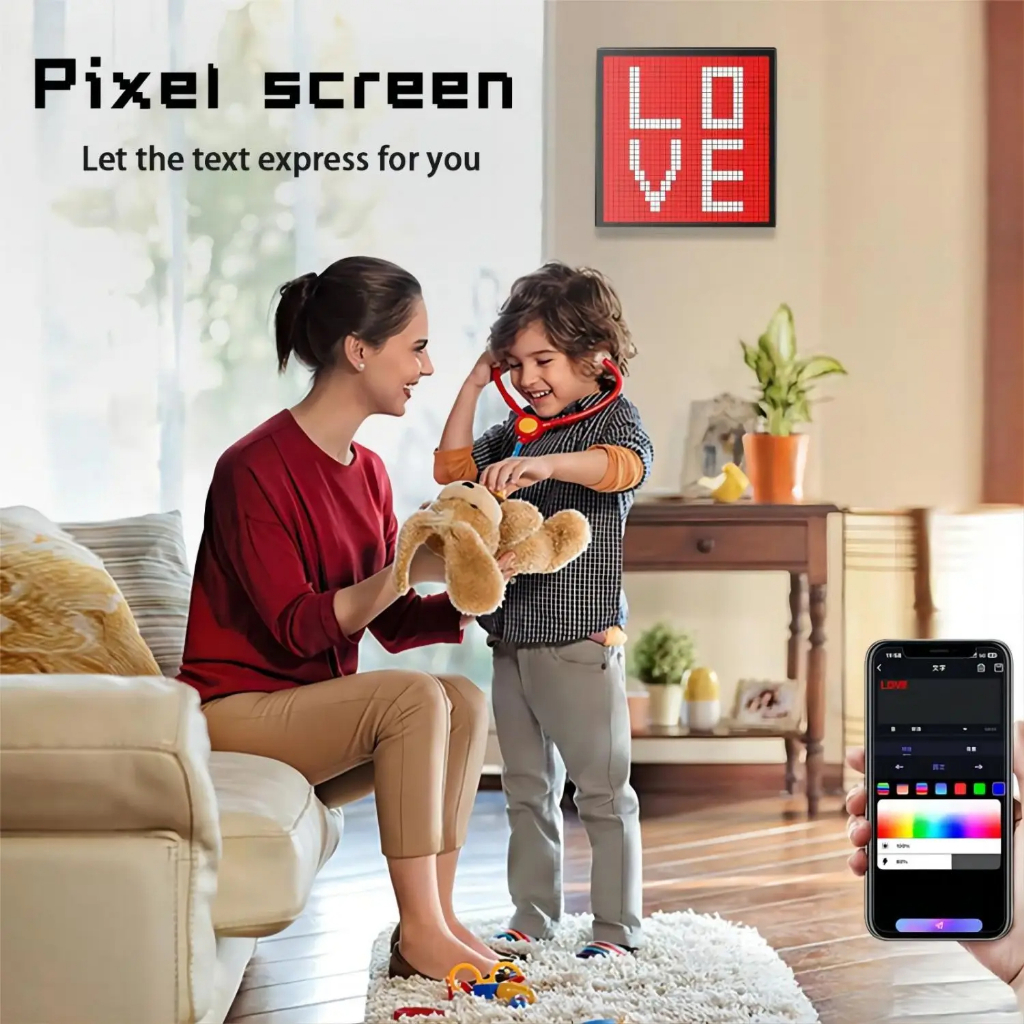 Màn hình LED Matrix Pixel Màn hình thông minh Kiểm soát ứng dụng Đèn ...