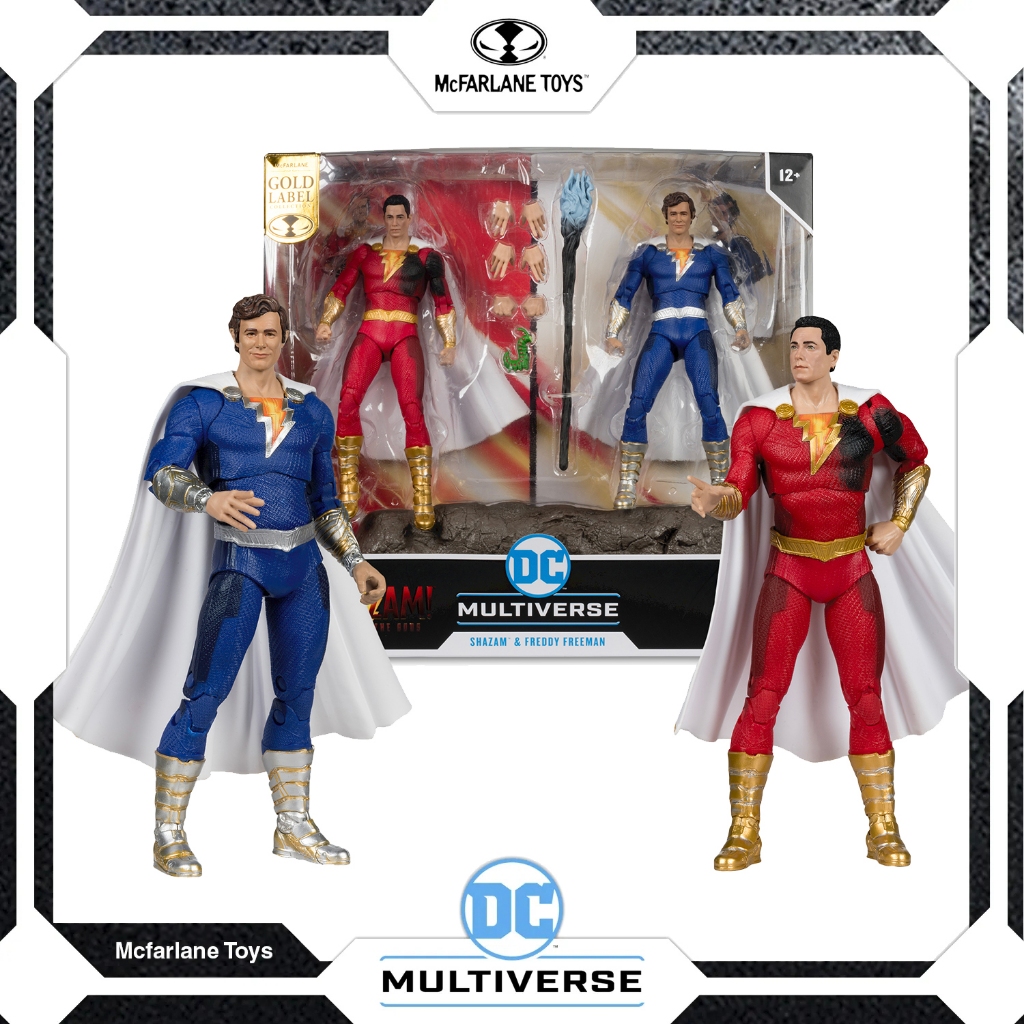 Mcfarlane Toys SHAZAM & FREDDY FREEMAN (GOLD LABEL) DC Multiverse Hình ...