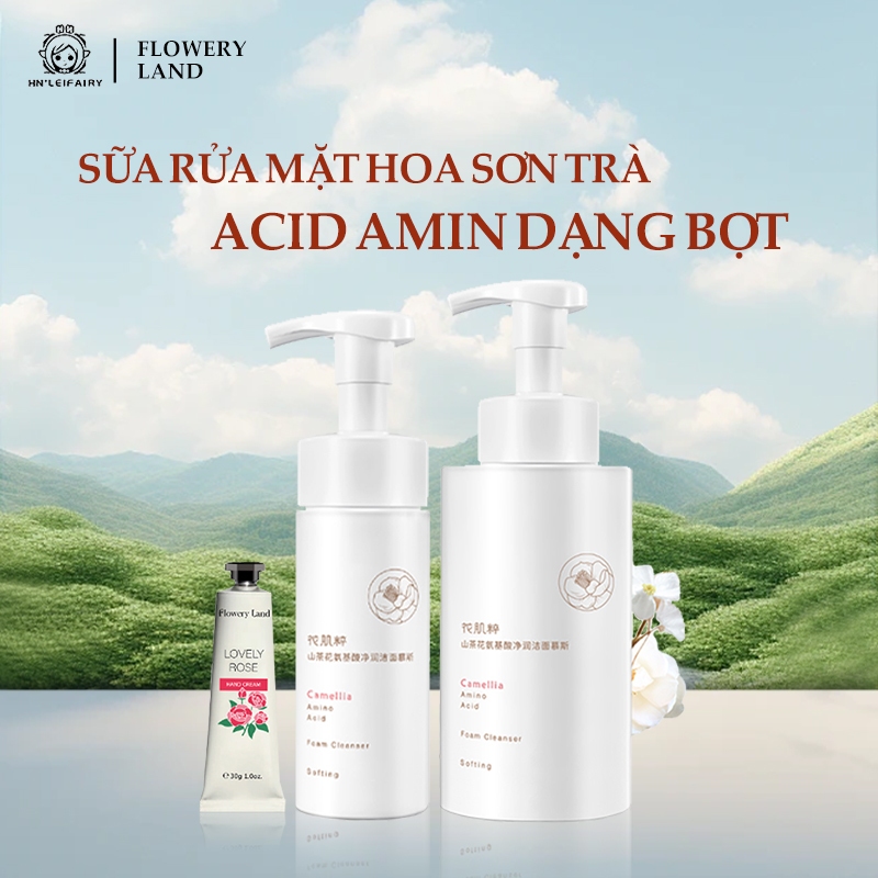 [FLOWERY LAND ]Sữa rửa mặt hoa sơn trà Acid Amin dạng bọt Flowery Land ...