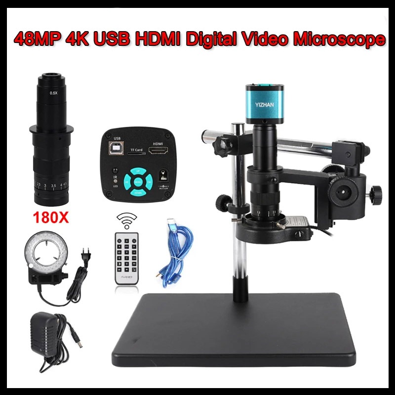 48mp 4K HDMI USB Điện Tử Kỹ Thuật Số Video Kính Hiển Vi Camera 180X ...