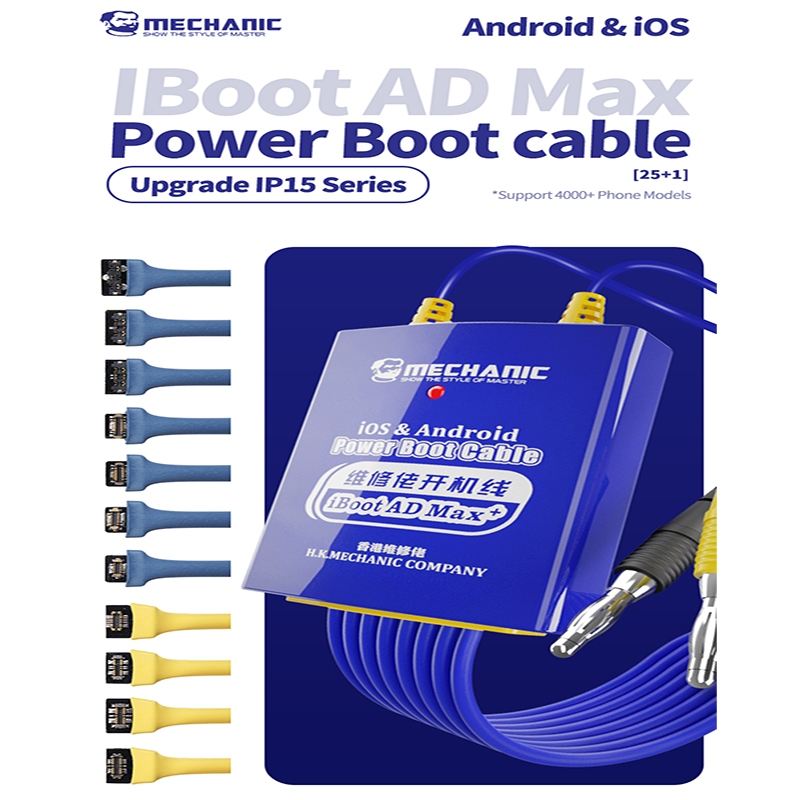 MECHANIC iBoot AD Max Cáp kiểm tra nguồn điện Android Dây điều khiển ...