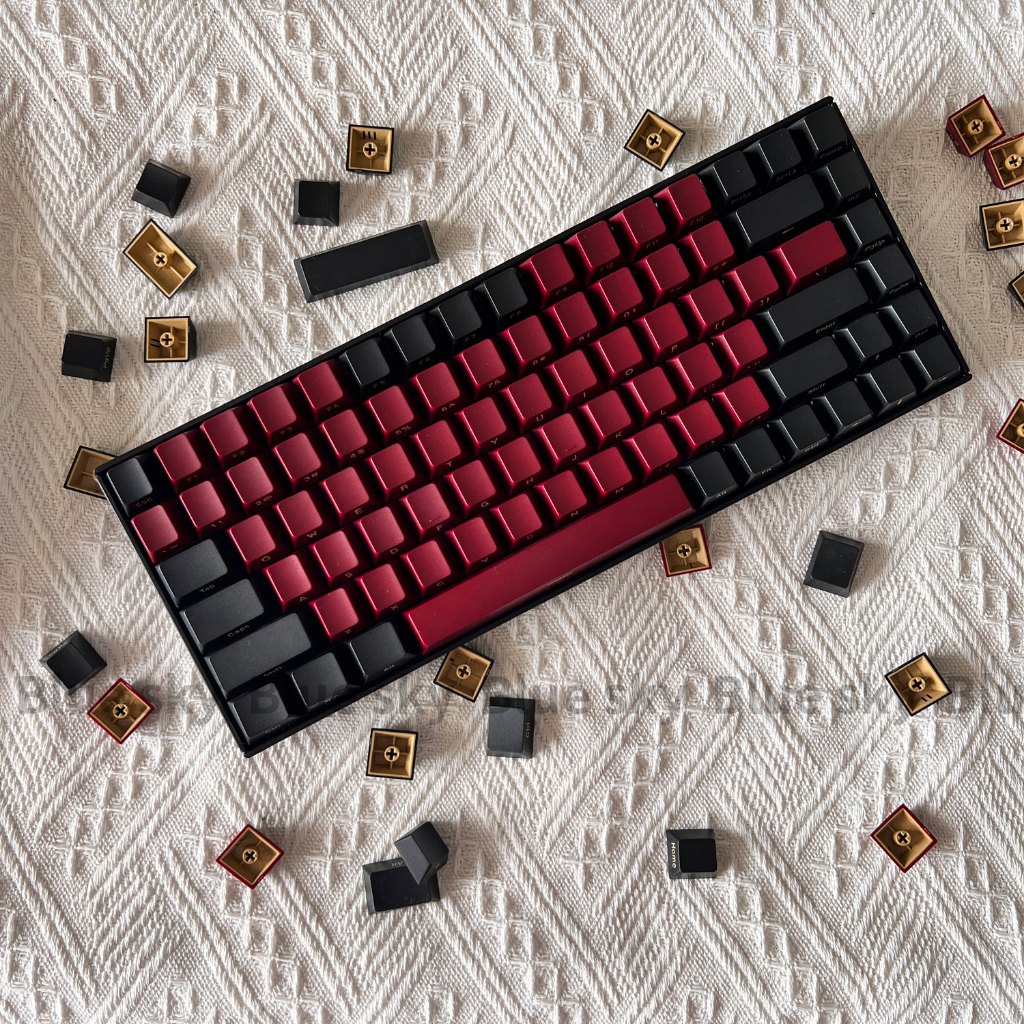 Gmk Red Samurai keycap phông chữ bên đục Double shot / Cherry profile ...