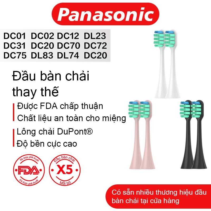 Đầu Bàn Chải Đánh Răng Thay Thế Tương Thích Với Panasonic, 5 Chiếc Đầu Bàn Chải Đánh Răng Điện ...
