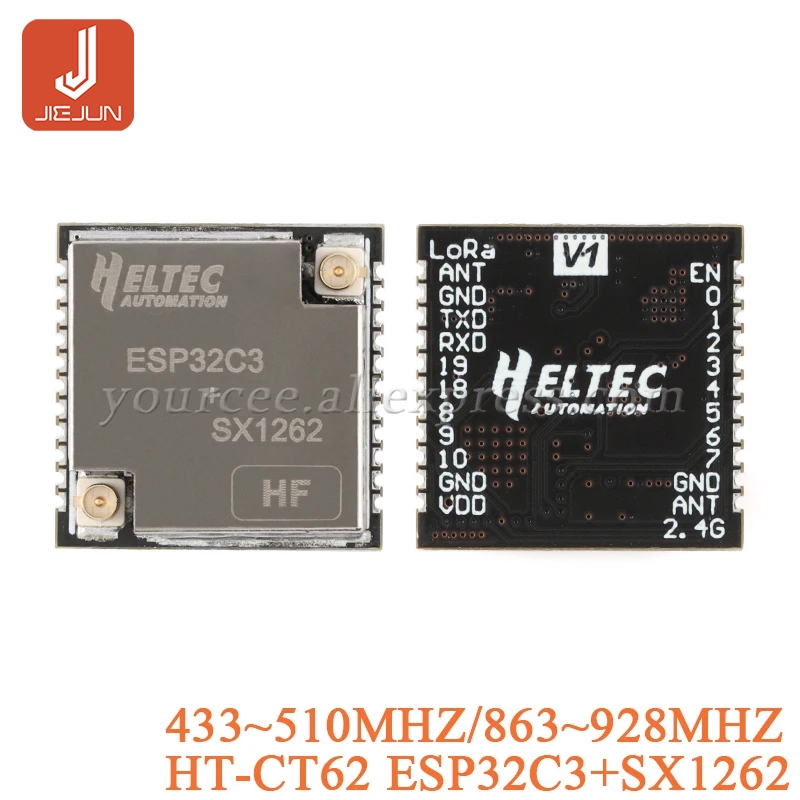 Chip IC HT-CT62 ESP32C3 SX1262 Bluetooth BLE LoRa LoRaWAN Node WiFi Mô-đun không dây 433-510 MHz ...