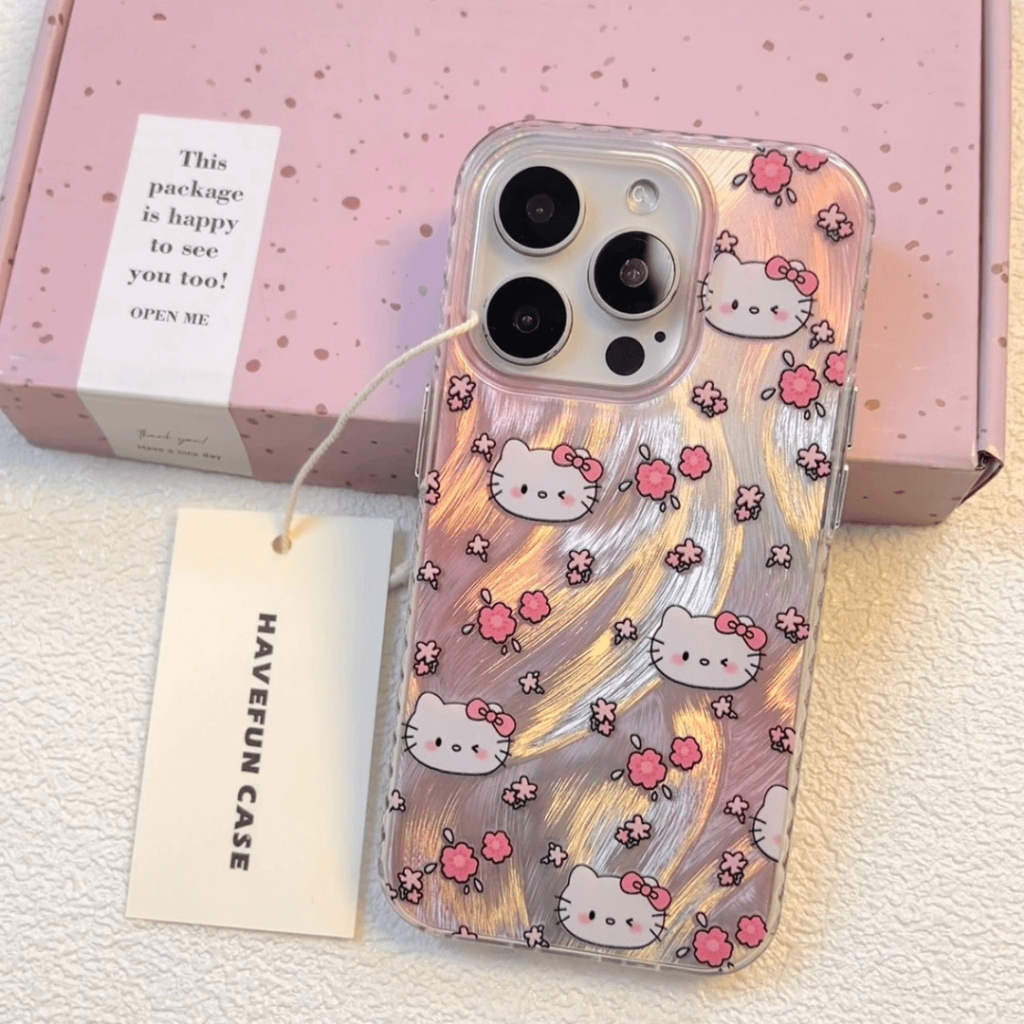 Thích hợp cho vỏ iPhone IP11, IP12, IP15, PROMAX hoạt hình mèo toàn màn ...