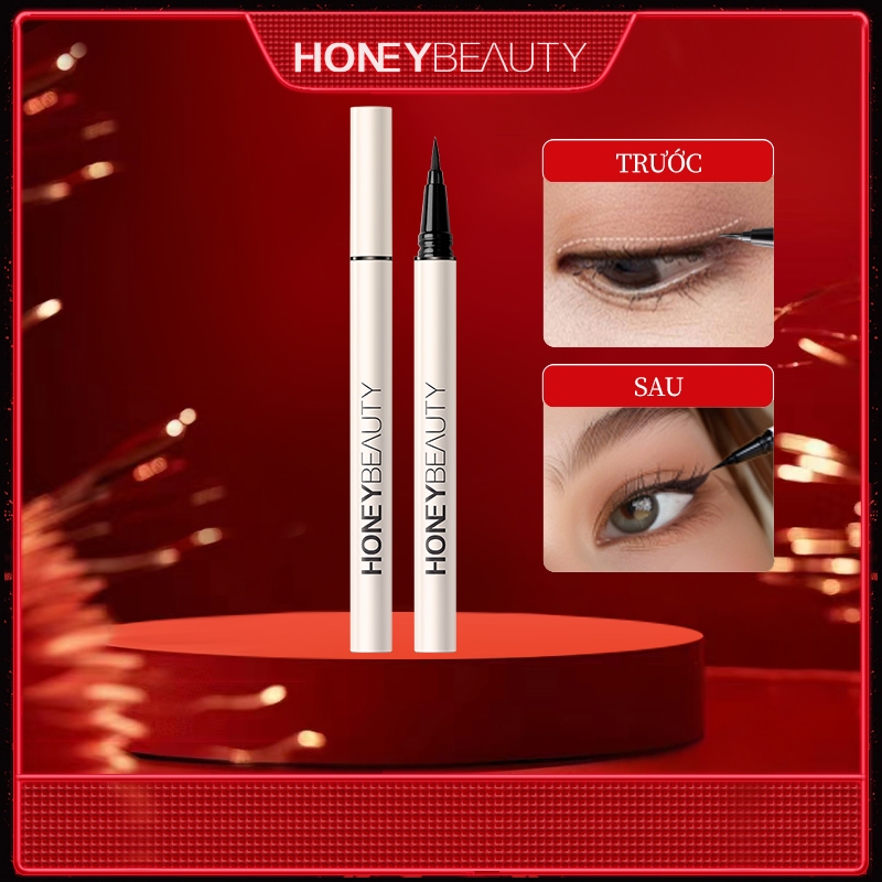 【VN Tàu Thủy】kẻ mắt bút kẻ mắt HoneyBeauty chì kẻ mắt kẻ mắt Đen dạng lỏng lâu trôi không thấm ...