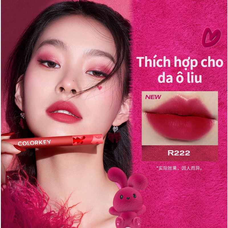 Son lì COLORKEY dưỡng ẩm lâu trôi bản giới hạn hình thỏ 1.7g | Shopee ...