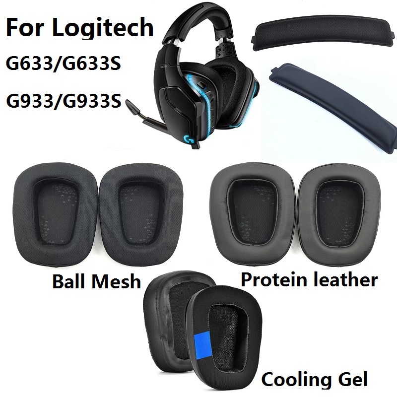 Đệm Tai Cho Logitech G633 / G633S / G933 / G933S / G533 / G935 / G635 / G433 Tai Nghe Chơi Game ...
