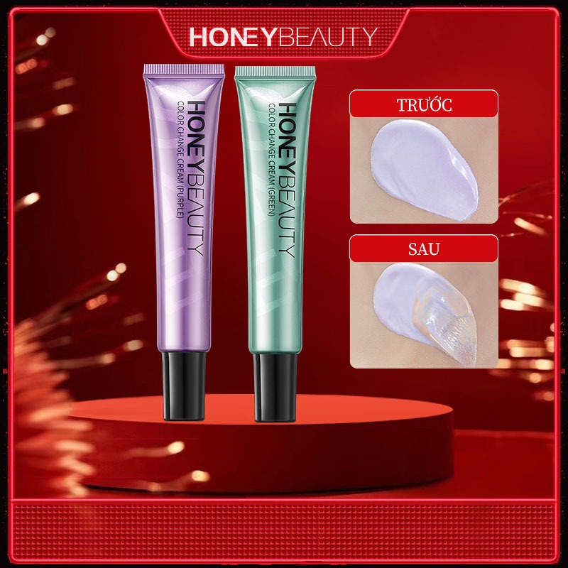 【Bản Nâng Cấp】 Kem Lót Triệt Sắc HoneyBeauty Kem lót dạng tuýp Chuyển Màu Theo Tone Da Makeup ...