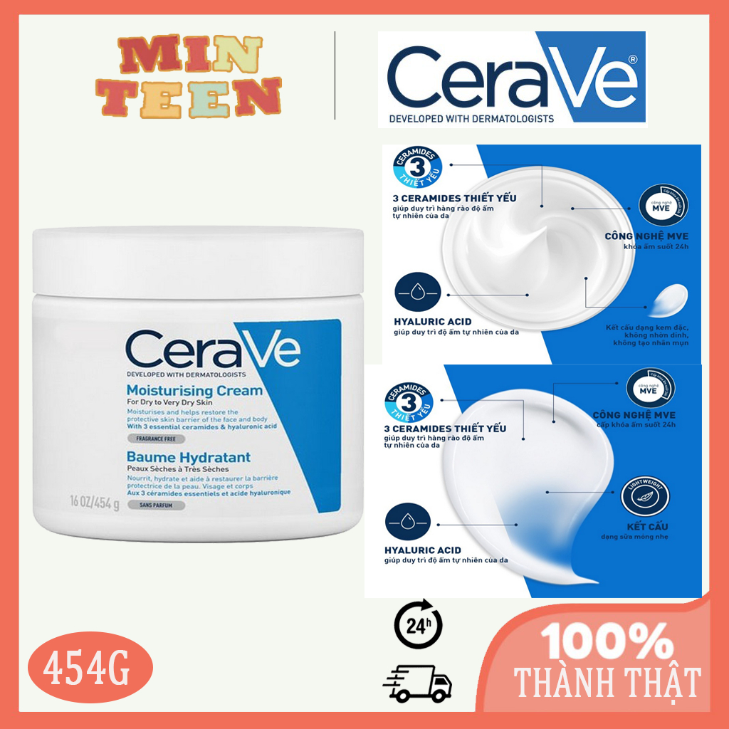 Kem Body Cerave dưỡng ẩm Moisturizing Cream 454g thích hợp cho da khô ...