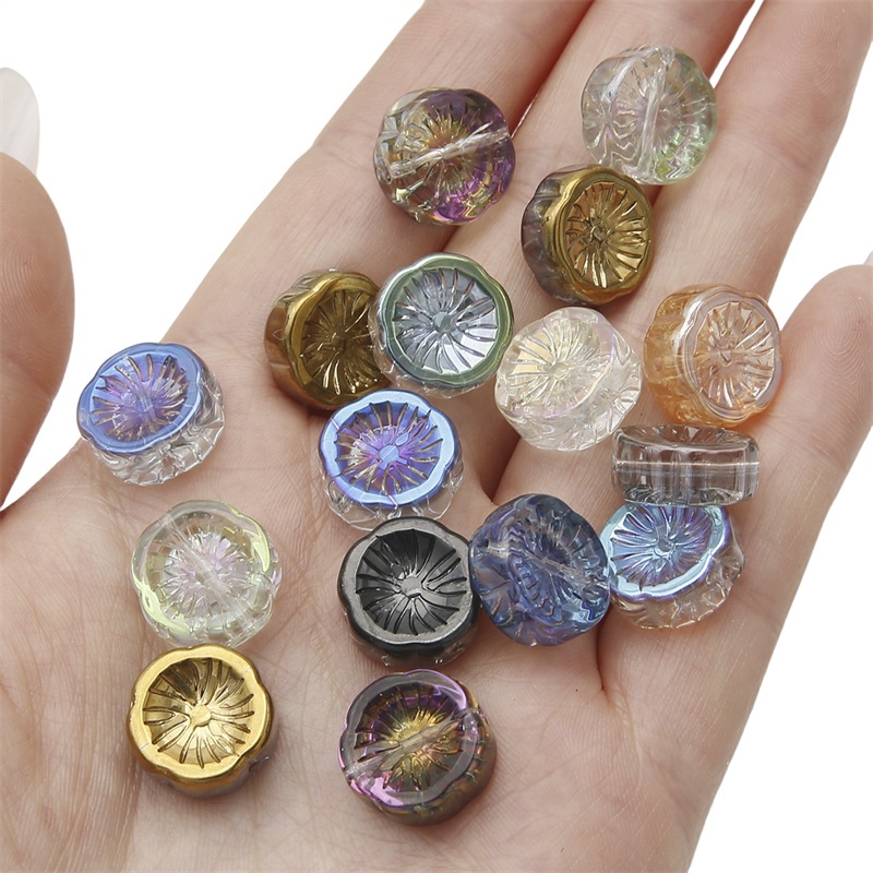 [14x6mm] Hoa Hawaii Aurora Hoa Thủy Tinh DIY Vòng Tay Vòng Cổ Phụ Kiện Thời Trang Handmade ...