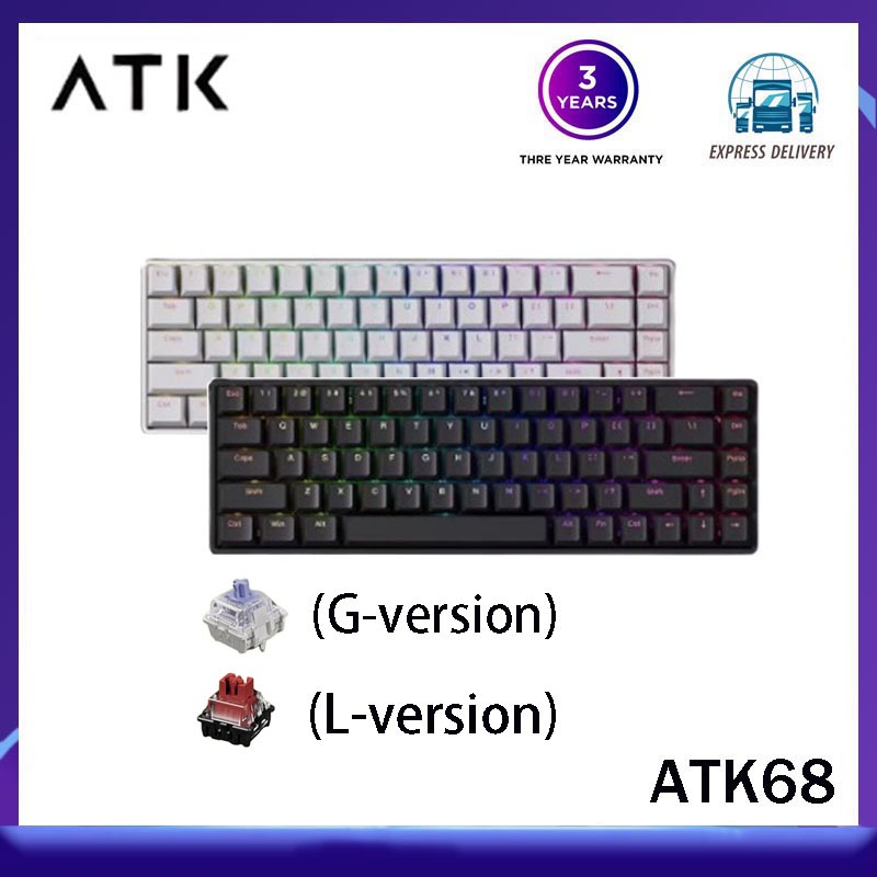 (Có hàng) ATK ATK ATK68 Bàn phím trục từ tính Esports Chế độ đơn PBT Keycap trong suốt Chế độ RT ...