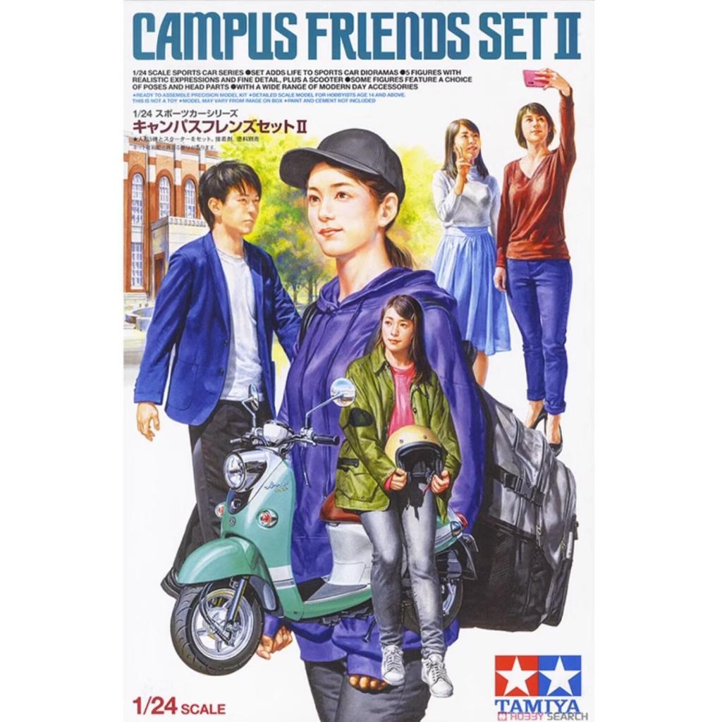 Tamiya 24356 Bộ mô hình tỷ lệ 1 / 24 5 Campus Friends II w / Bộ xe tay ...