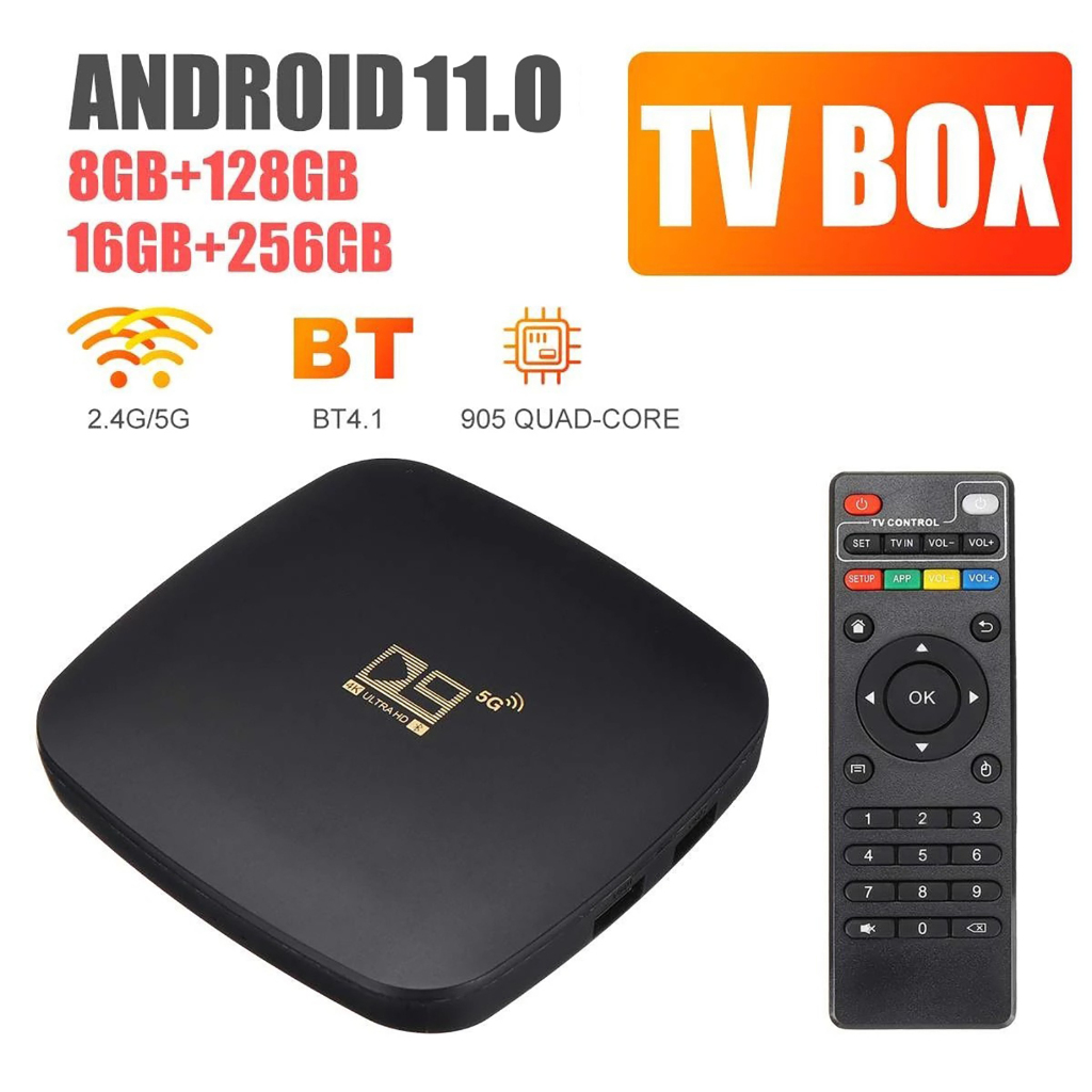 Android 11.1 TV Box Dual-WiFi 2.4G / 5G Android Box 8GB + 128GB BT4.1 ...