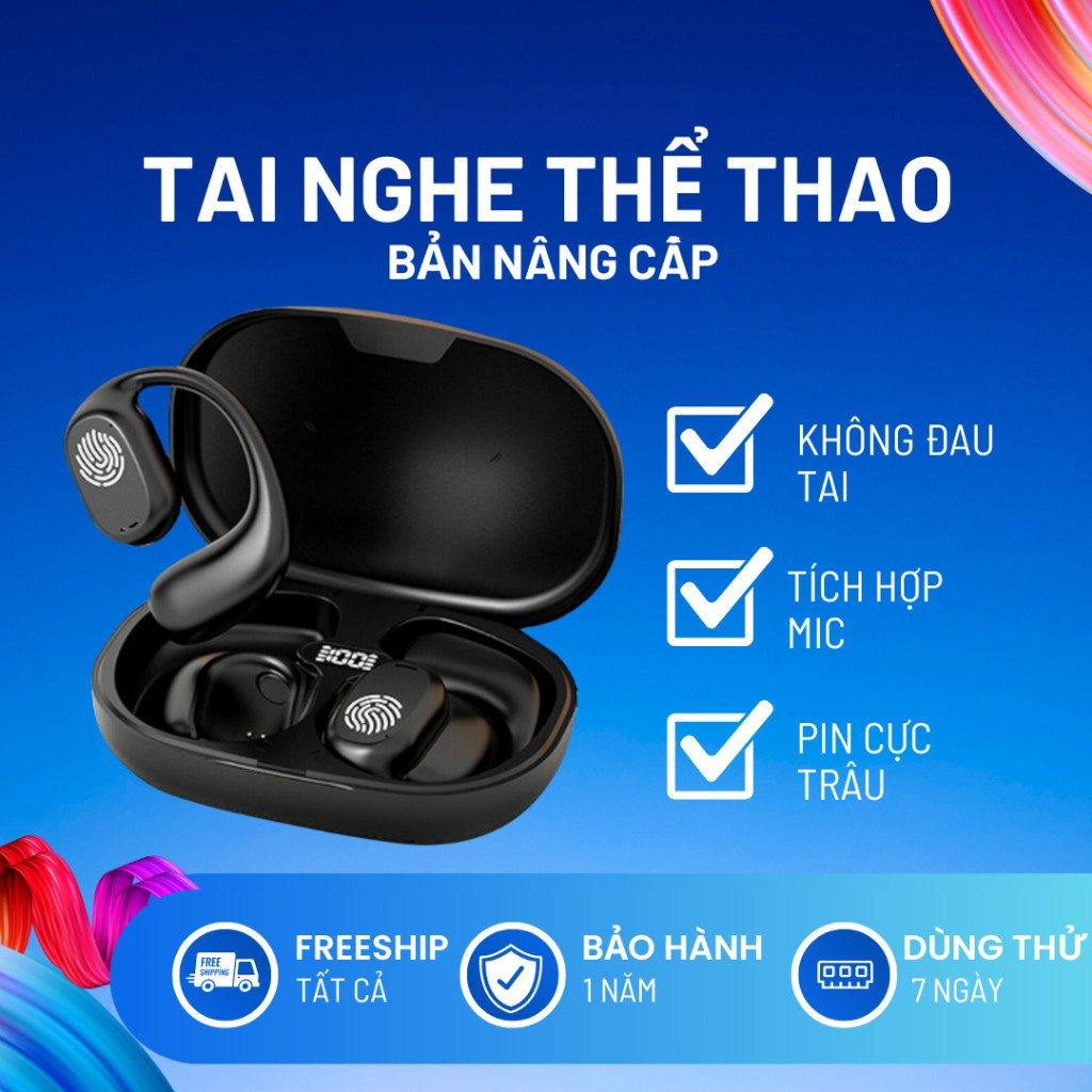Tai nghe Bluetooth 5.3 không dây cảm biến HNT TWS JS280 bản nâng cấp ...