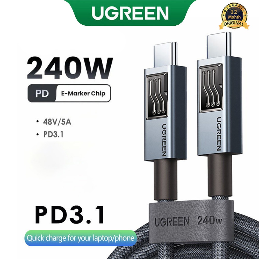 Cáp UGREEN 240W PD3.1 48V 5A Type C sang Type C Sạc nhanh | Shopee Việt Nam