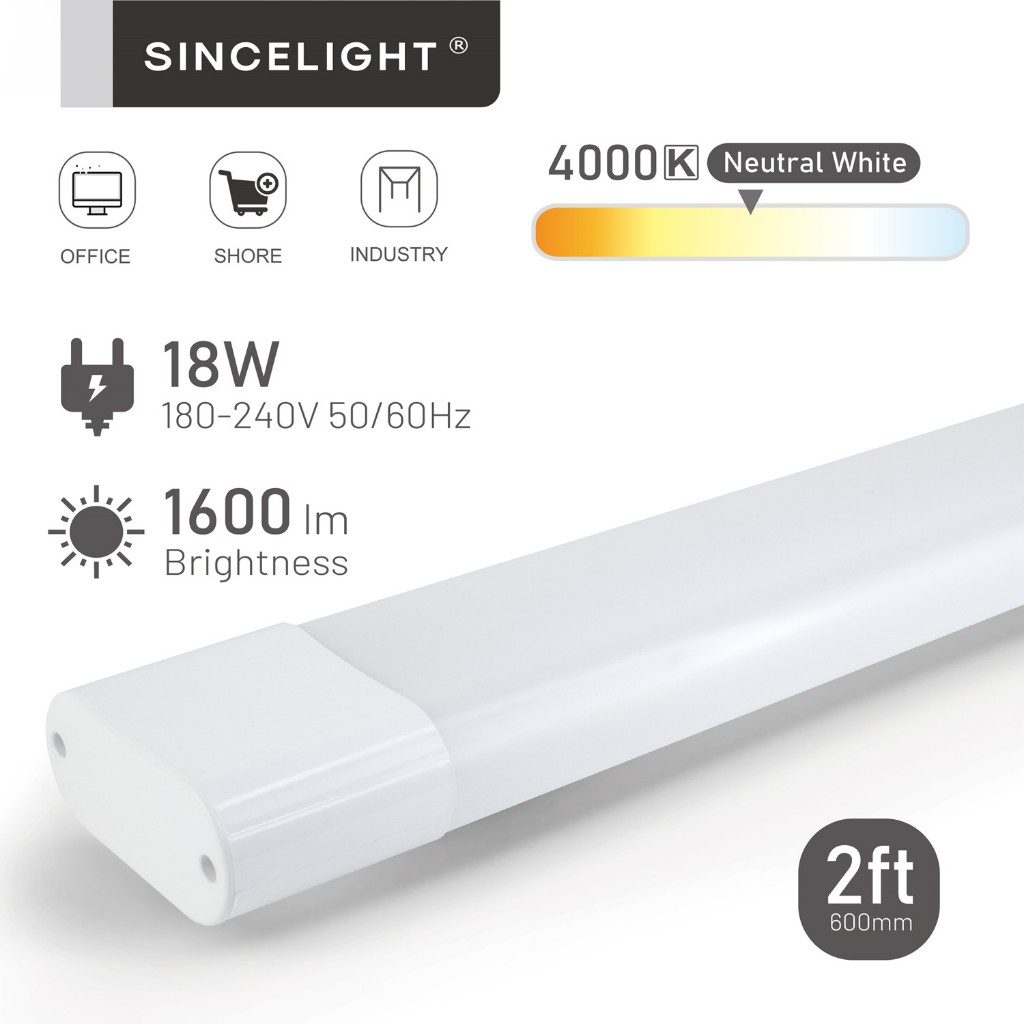Đèn LED Batten 2ft (600mm) 18W (Đa hướng) | Shopee Việt Nam