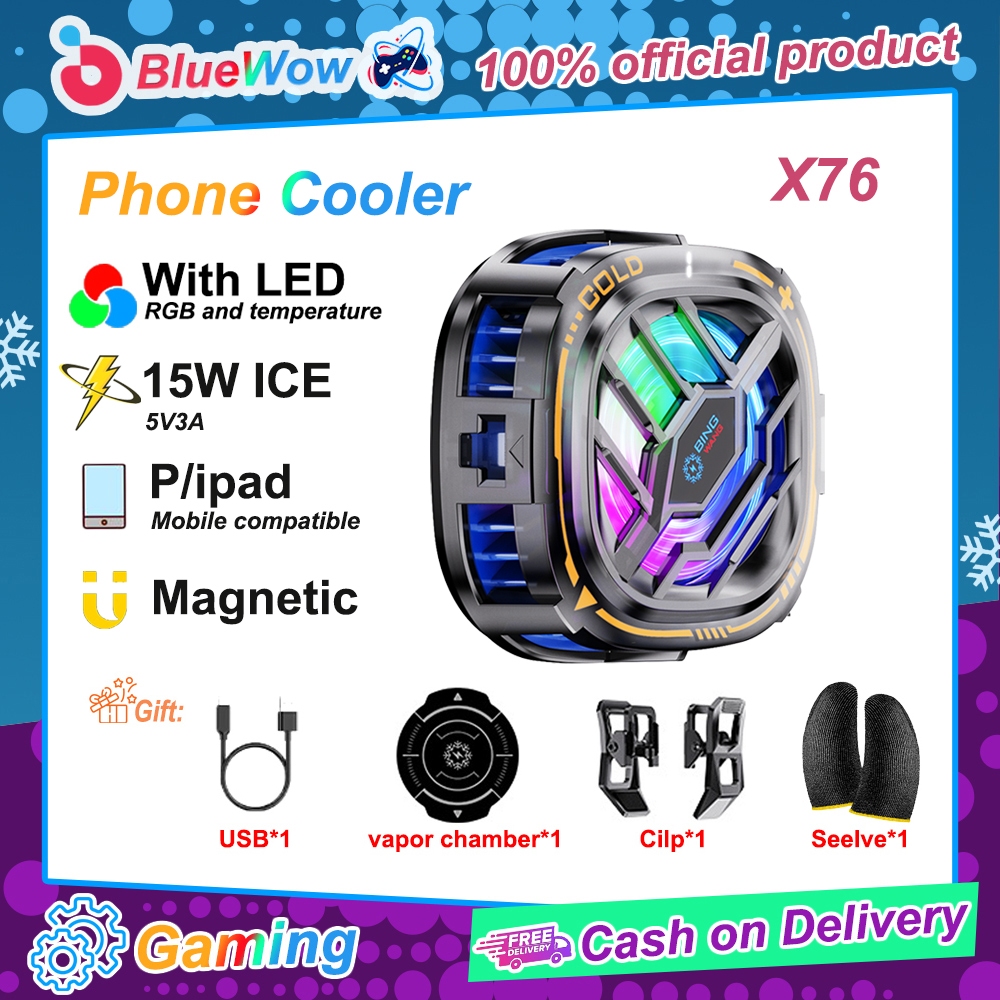 Bluewow Gaming 15W ICE X76 Bộ tản nhiệt điện thoại cho điện thoại di động Quạt Phablet Bán dẫn ...