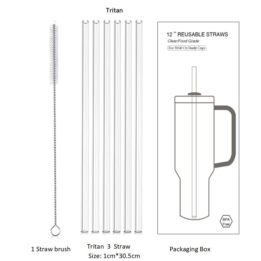 Ống hút chất liệu TRITAN thích hợp cho cốc kem STANLEY 20OZ 30OZ 40OZ ...