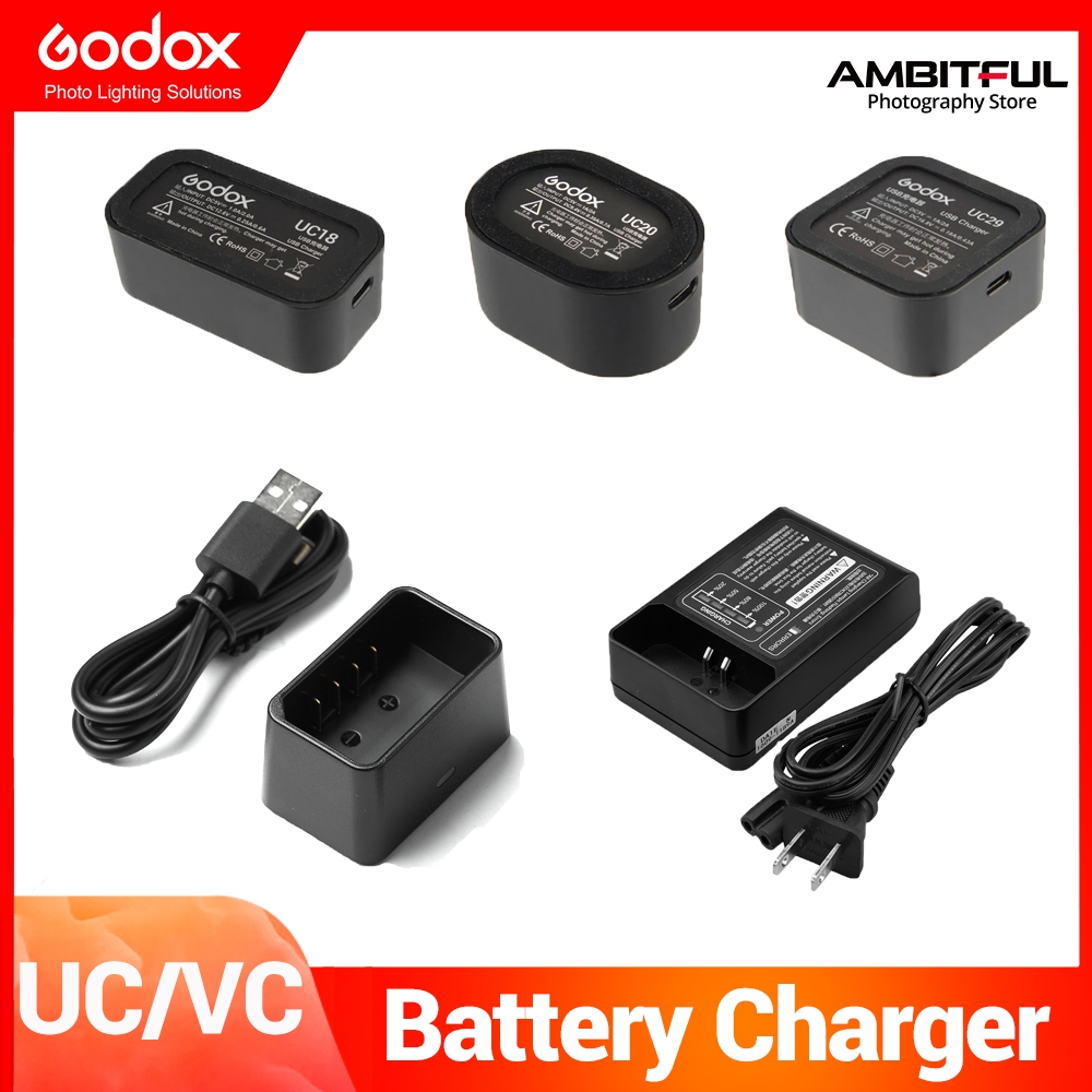 Godox UC18 UC20 UC29 USB Flash Pin Sạc Cho Godox VB18 Cho V850II V860II / VB20 Cho V350 / WB29 ...