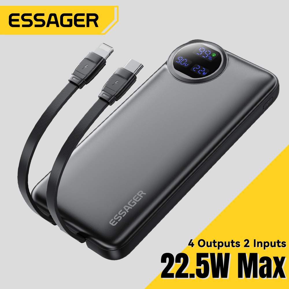Essager 22.5W Power Bank 20000Mah Adapter Cho IP Samsung Điện Thoại Sạc ...