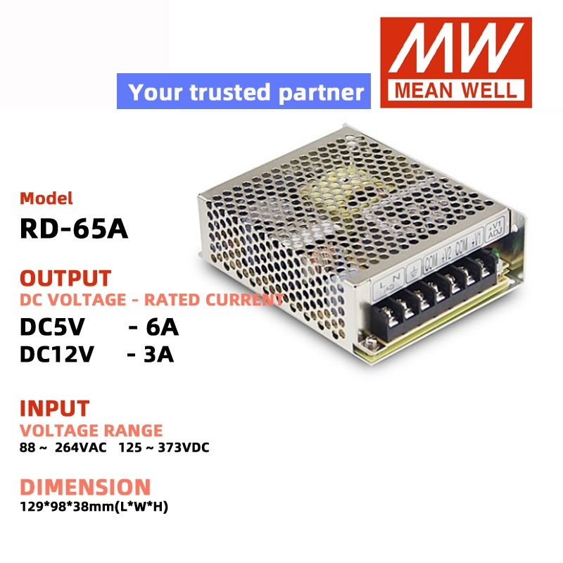 Bộ nguồn chuyển mạch MEAN WELL RD-65A DC5V DC12V RD-65B Nguồn điện ...