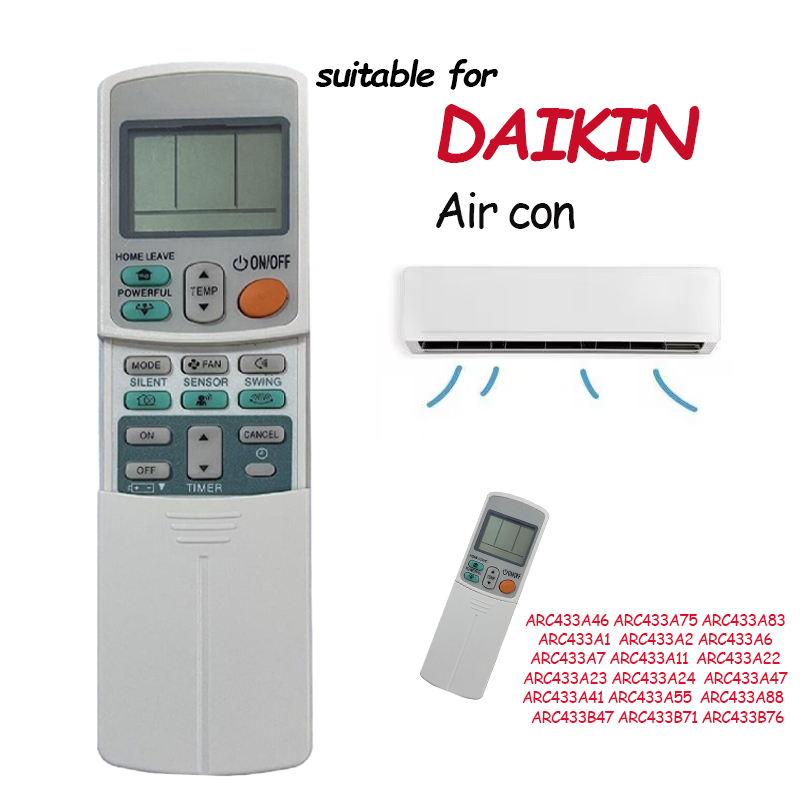 Remote Điều Khiển Máy Lạnh Điều Hòa daikin 2chiều arc433a46 arc433a75 ...