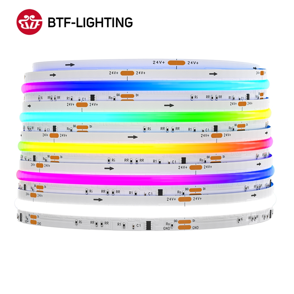 Btf-lighting FCOB COB RGBW IC Dải LED 896LEDs / m Tương tự WS2814 IC Địa chỉ RA90 IP30 DC24V ...