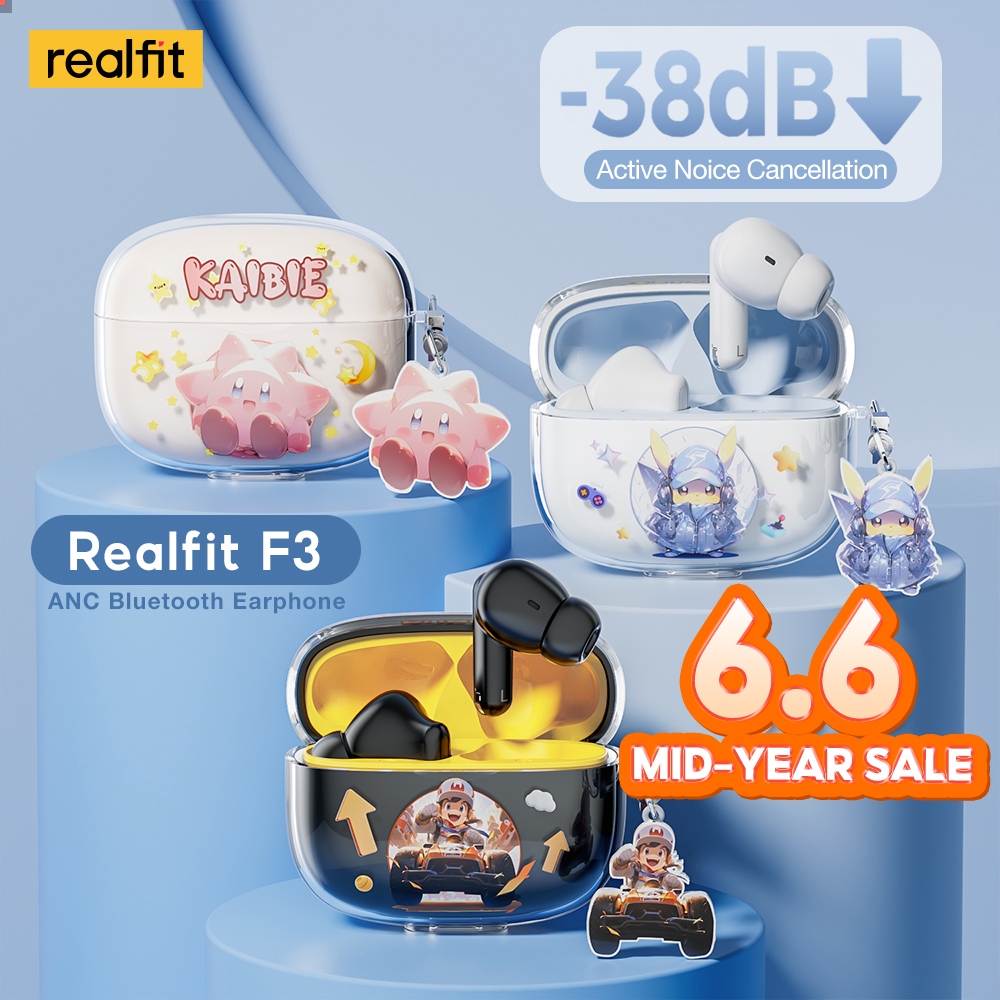 Tai nghe Bluetooth Realfit F3 ANC -38dB Tai nghe Tws khử tiếng ồn có ...