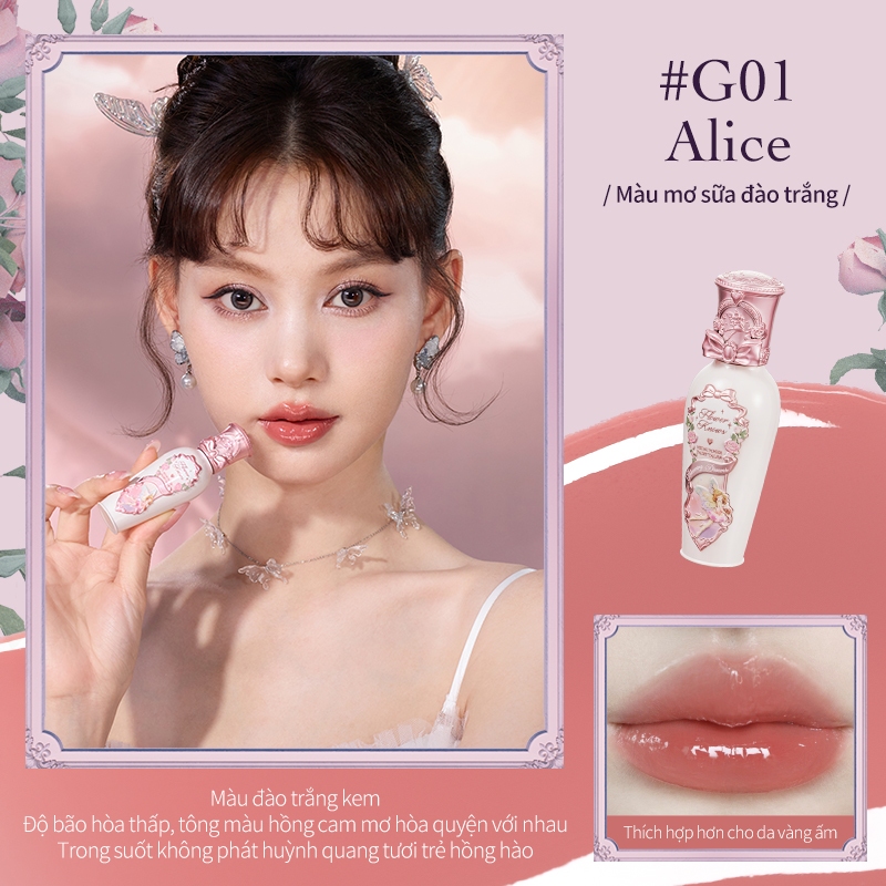 Flower Knows Midsummer Fairytales Collection Lip Gloss Dưỡng Ẩm Liquid ...