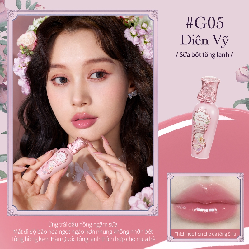 Flower Knows Midsummer Fairytales Collection Lip Gloss Dưỡng Ẩm Liquid ...