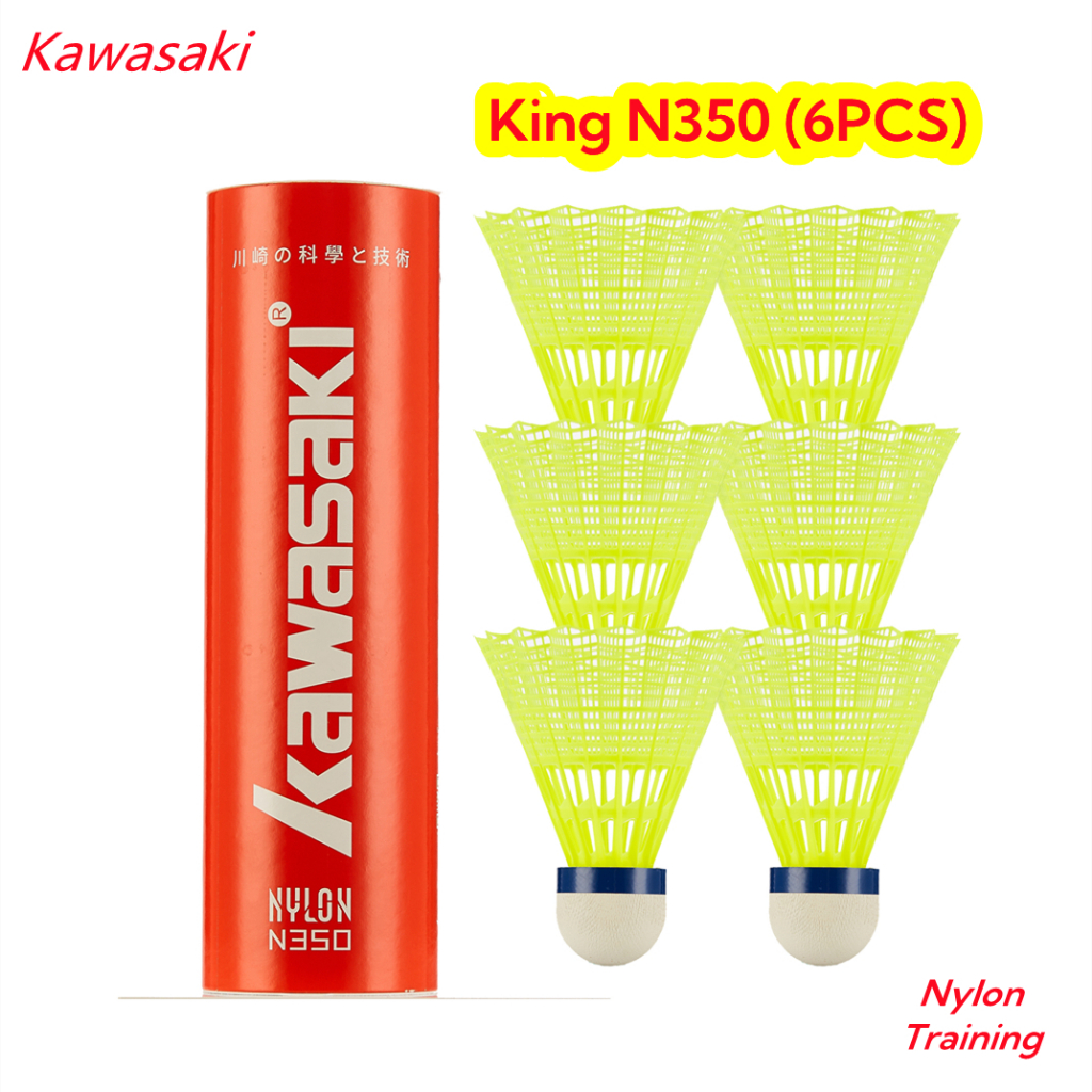 Kawasaki Nylon Shuttlecock 6 CHIẾC KING N350 Với Chim Bằng Nhựa Bền Để ...