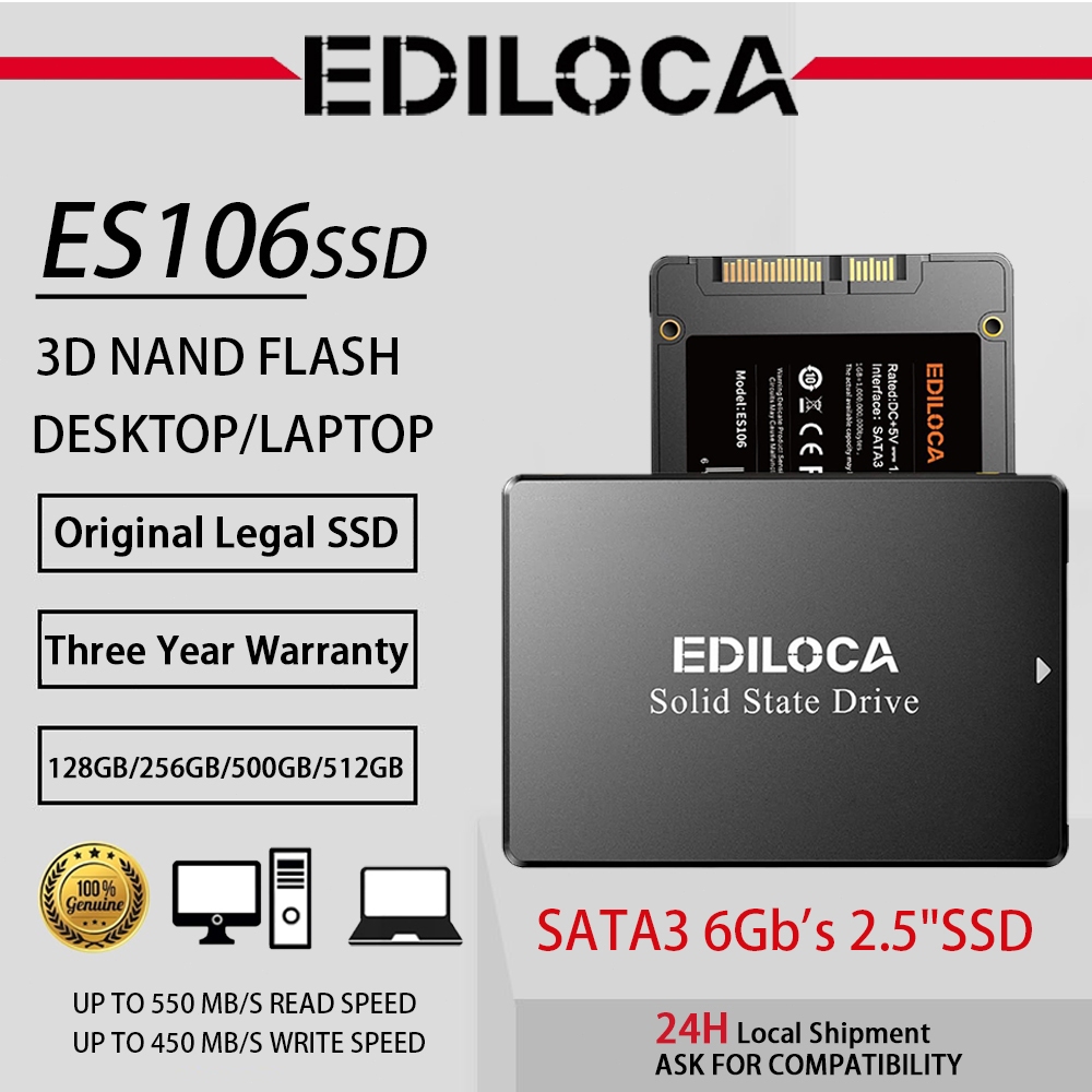[Choice] Chính Hãng Ổ Cứng SSD Ediloca ES106 2.5 "SATA III 256GB 128GB ...