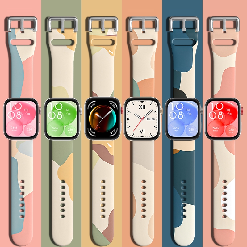 Dây đeo đồng hồ thông minh silicon màu Morandi cho Huawei Watch Fit3 ...