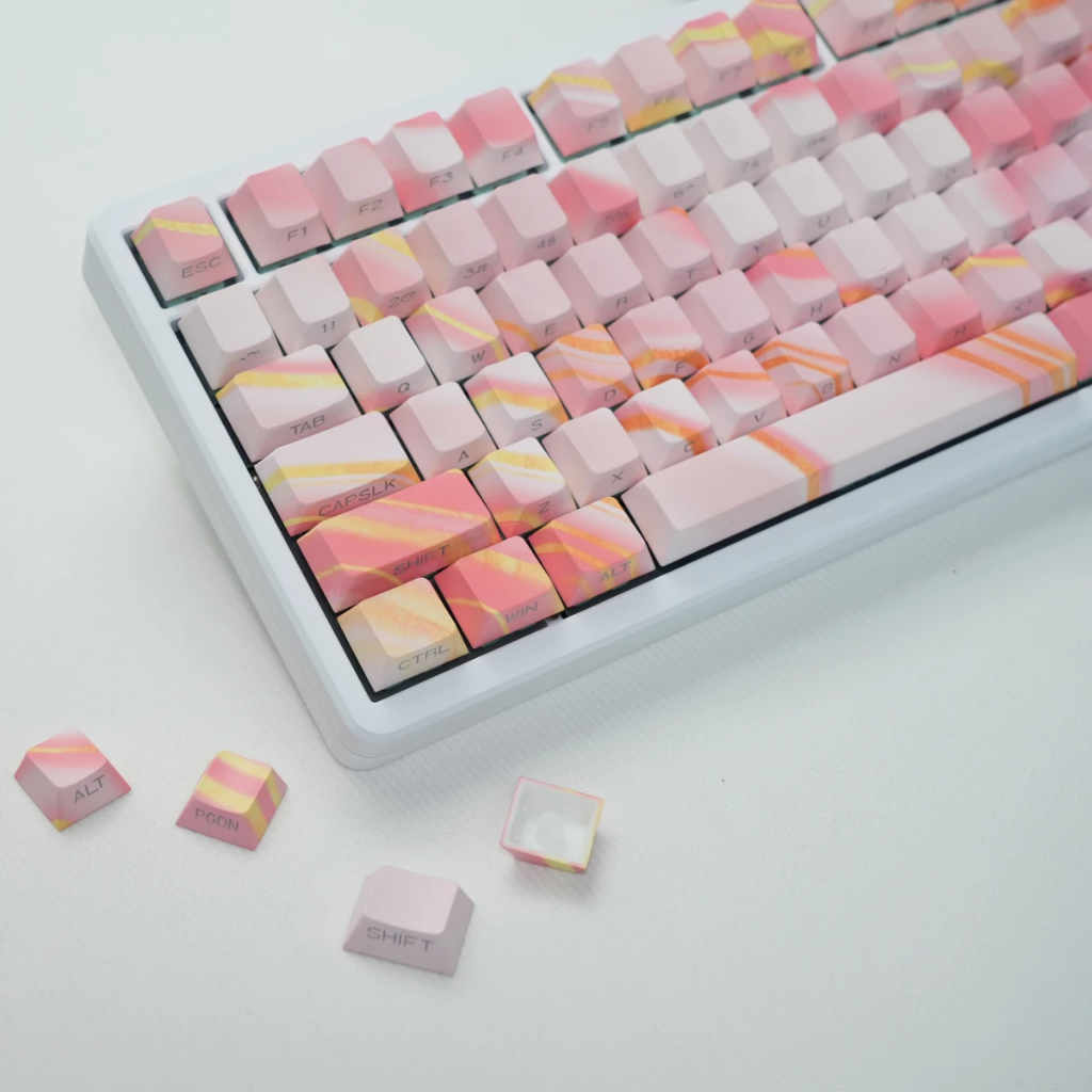 Womier 130 Phím Blue Lake Side Print PBT Keycap Đèn nền RGB Cherry ...