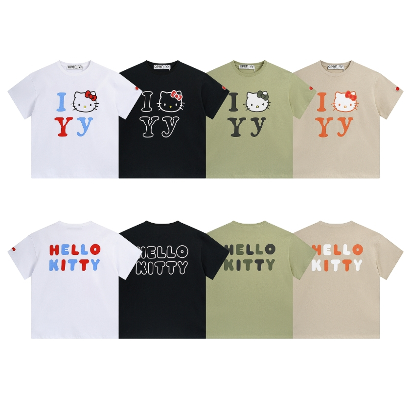 Hello kitty x OPEN YY Joint Hàn Quốc Niche Thương hiệu 2024 dáng rộng ...