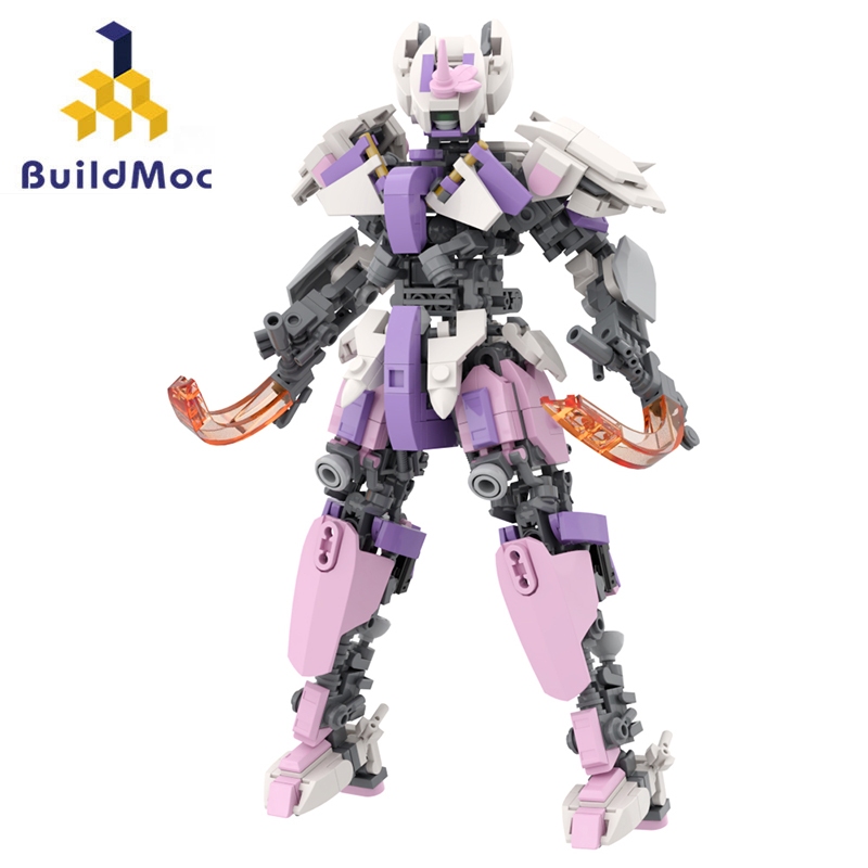Buildmoc Ý Tưởng MOC Kỳ Lân Cô Gái Mech Robot Bộ Mô Hình DIY Khối Xây ...