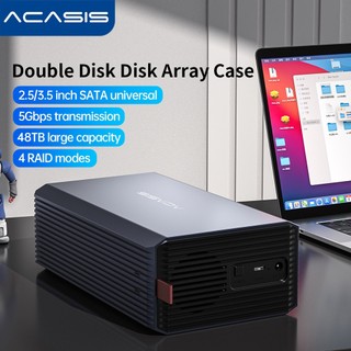 Acasis 2.5 / 3.5 Dual Bay Sata Sang USB 3.0 HDD Vỏ SSD Mảng Máy Tính Để Bàn Hộp Đĩa Cứng Di Động ...