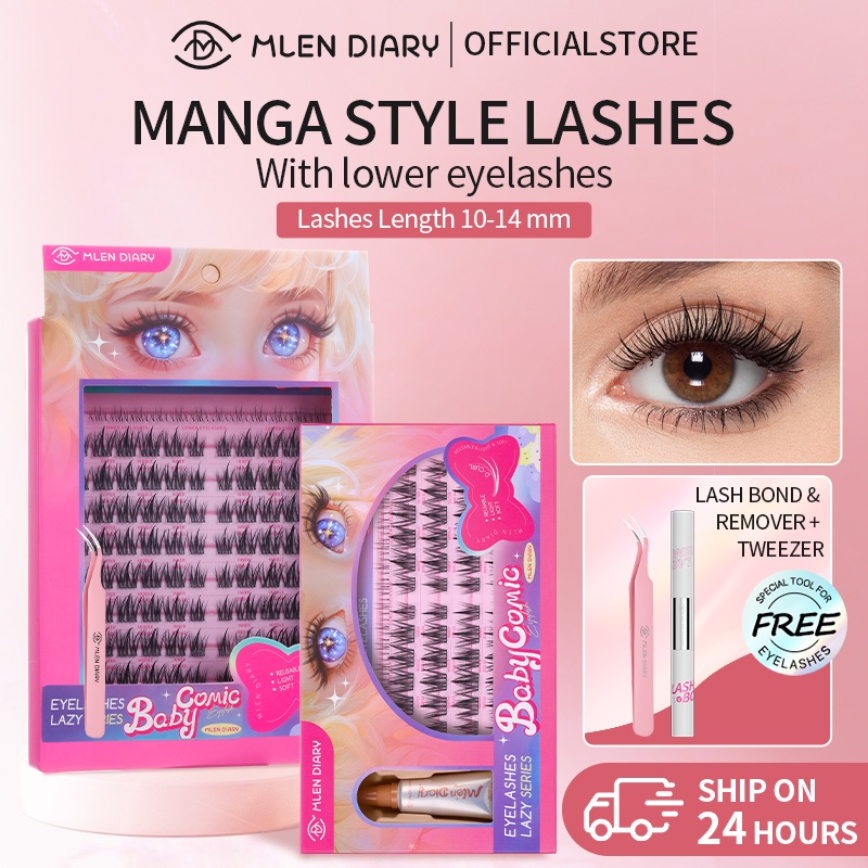 Mlen Diary Mi giả 9-12mm C cong tự nhiên thích hợp cho người mới ...