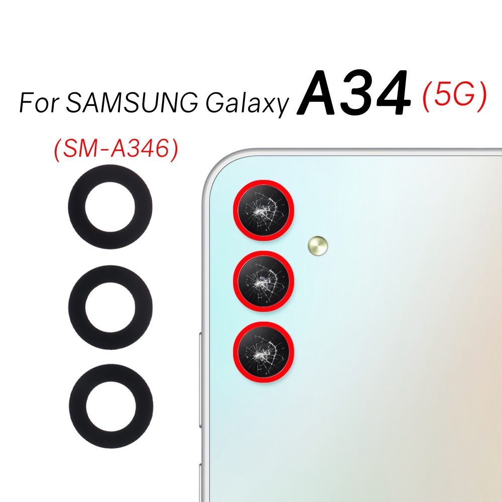 Thay thế ống kính Camera sau cho Samsung Galaxy A34 5G SM-A346E SM ...