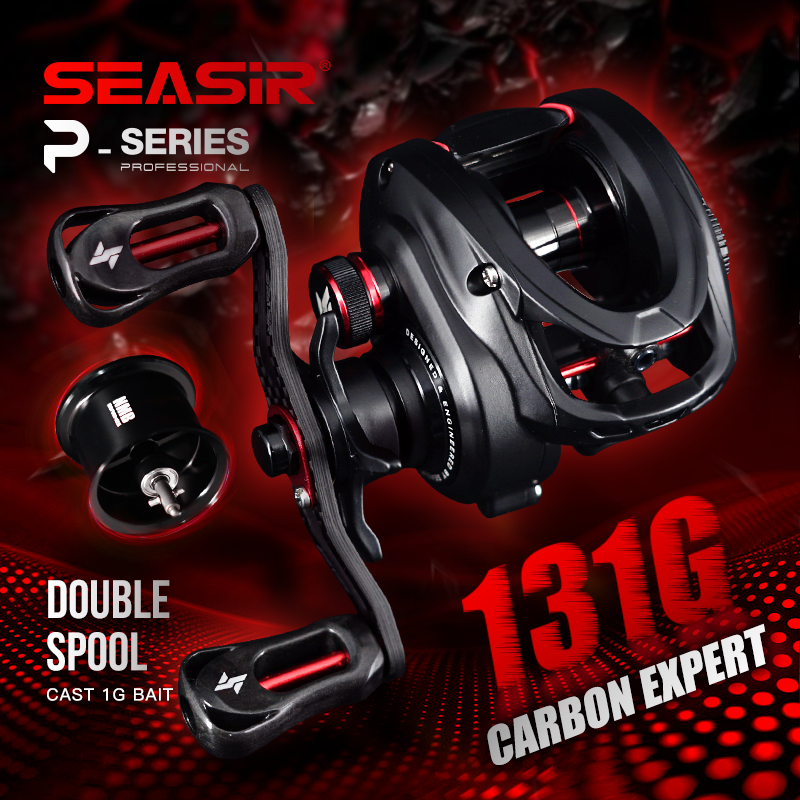 Seasir MANSORY PRO 131G Sợi Carbon siêu nhẹ Máy câu cá Baitcasting 7 + 1 BB 7.1: 1 / 8.1: 1 Tỷ ...
