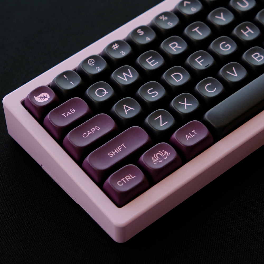 126 Phím XOA MOA Profile Keycaps Black Lotus keycap Set PBT Dye Thăng ...