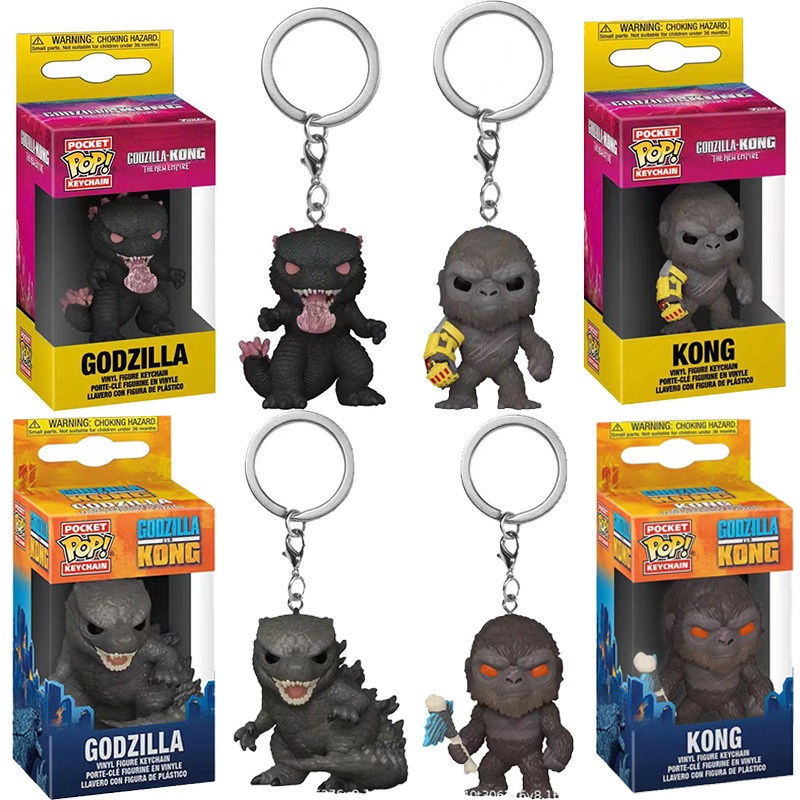Mới Funko Pop Godzilla Vs Kong Pocket Godzilla Móc Khóa King Kong ...