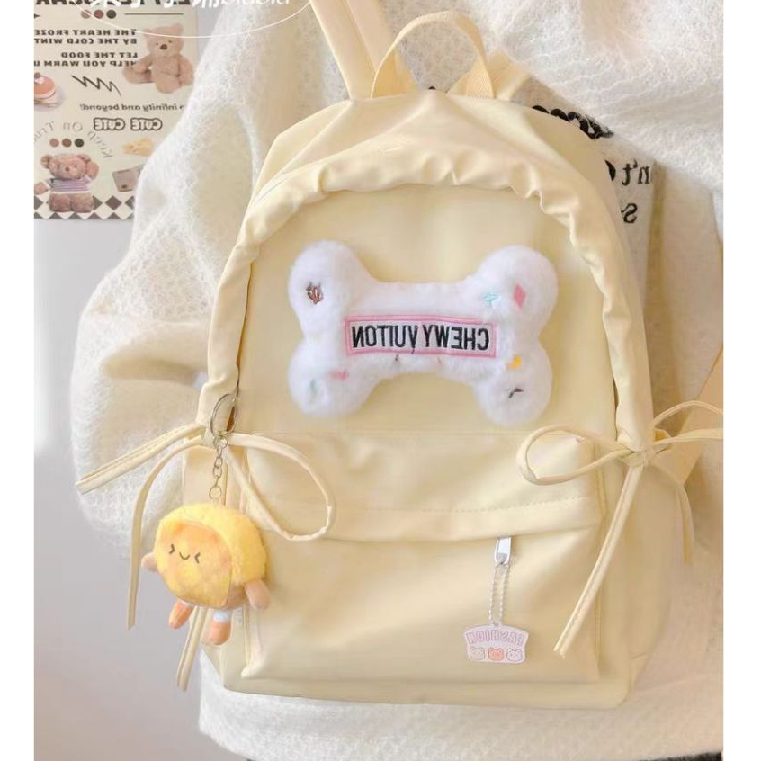 Jivil Ba lô nữ có nơ và phong cách múa ba lê phiên bản Hàn Quốc đa năng ...