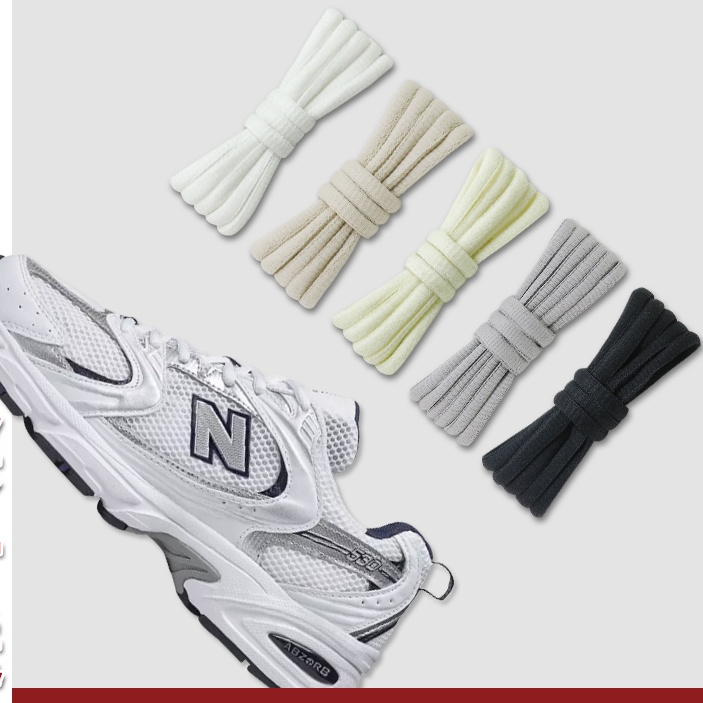 [Saclan] Thích hợp cho New Balance 530 Dây giày hình bán nguyệt màu trắng nb608 452 Dây giày thể ...