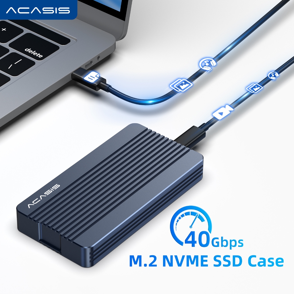 ACASIS USB4 40Gbps M.2 NVME Vỏ SSD Tương thích với Thunderbolt 4 / 3 ...