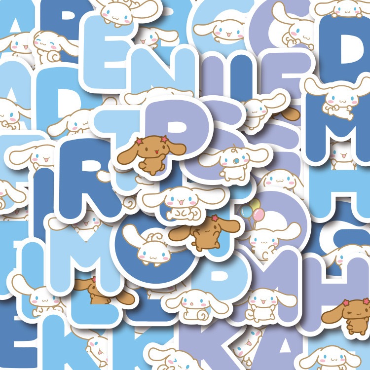 [100 cái] Nhãn dán hoạt hình số chữ cái Cinnamoroll dễ thương Nhãn dán ...
