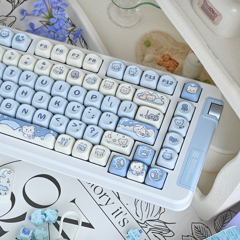Kem Gấu keycap MOA Chiều Cao PBT Nhiệt Thăng Hoa Bầu Trời Xanh Bàn Phím ...