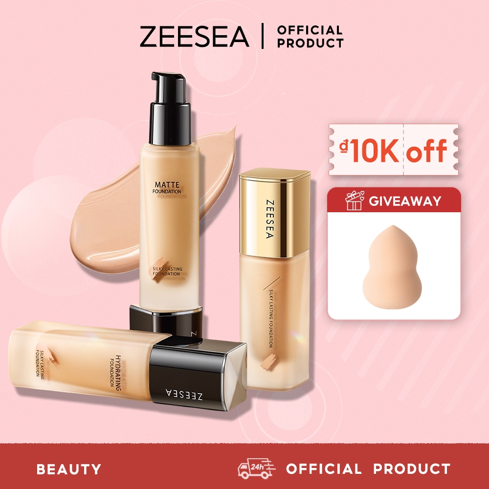 ZEESEA- kem nền, làm sáng tông màu da, che khuyết điểm, đốm, vết mụn, da hỗn hợp khô và da dầu ...
