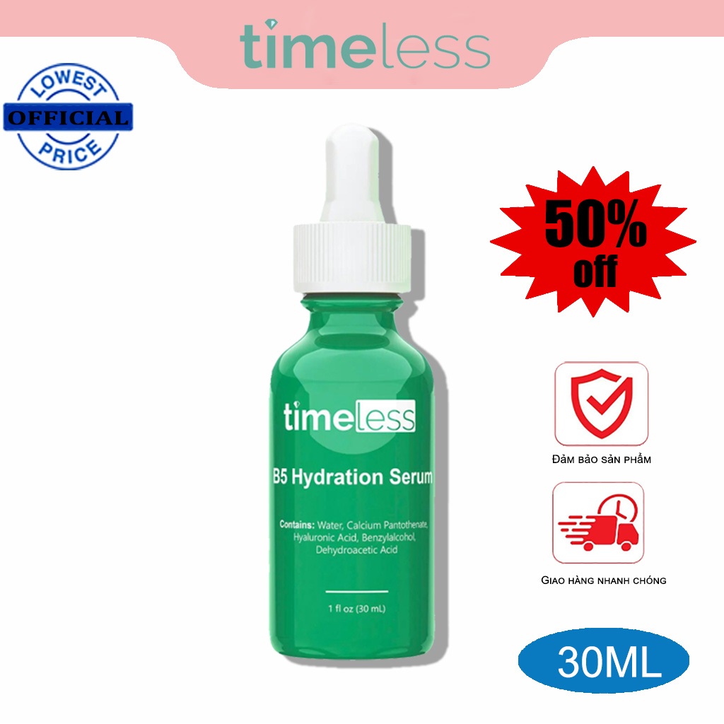 Tinh Chất Timeless Vitamin B5 Hyaluronic Acid Serum 30ml-Giúp Cấp Nước Phục Hồi Da | Shopee Việt Nam
